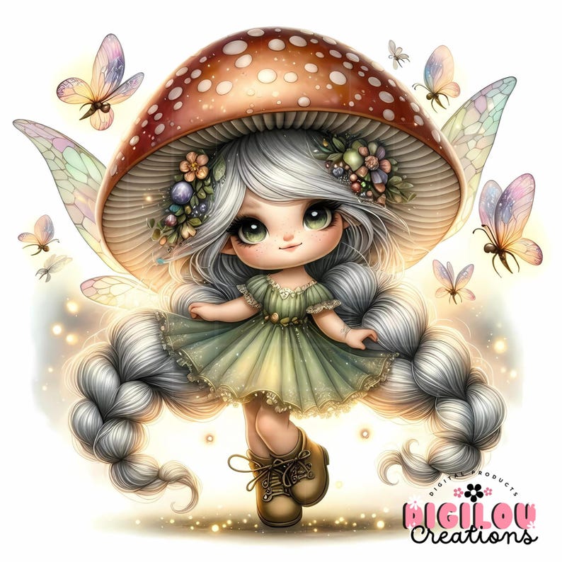 Watercolor Fairy Garden Gnome Clipart | 10 High-quality 300 DPI Jpegs ...