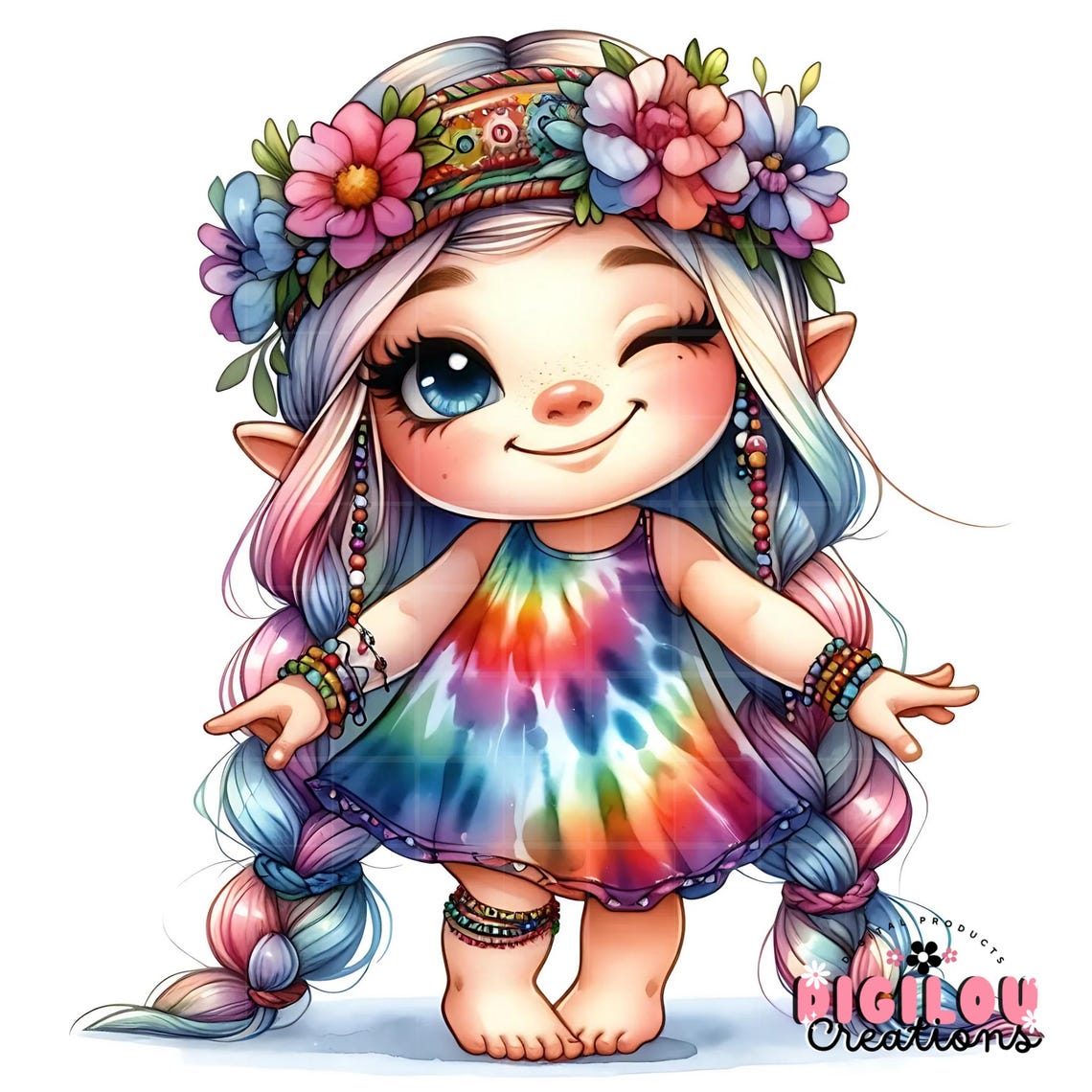 Groovy Hippie Gnome Clipart, Groovy Decor, 10 High-res Jpegs ...