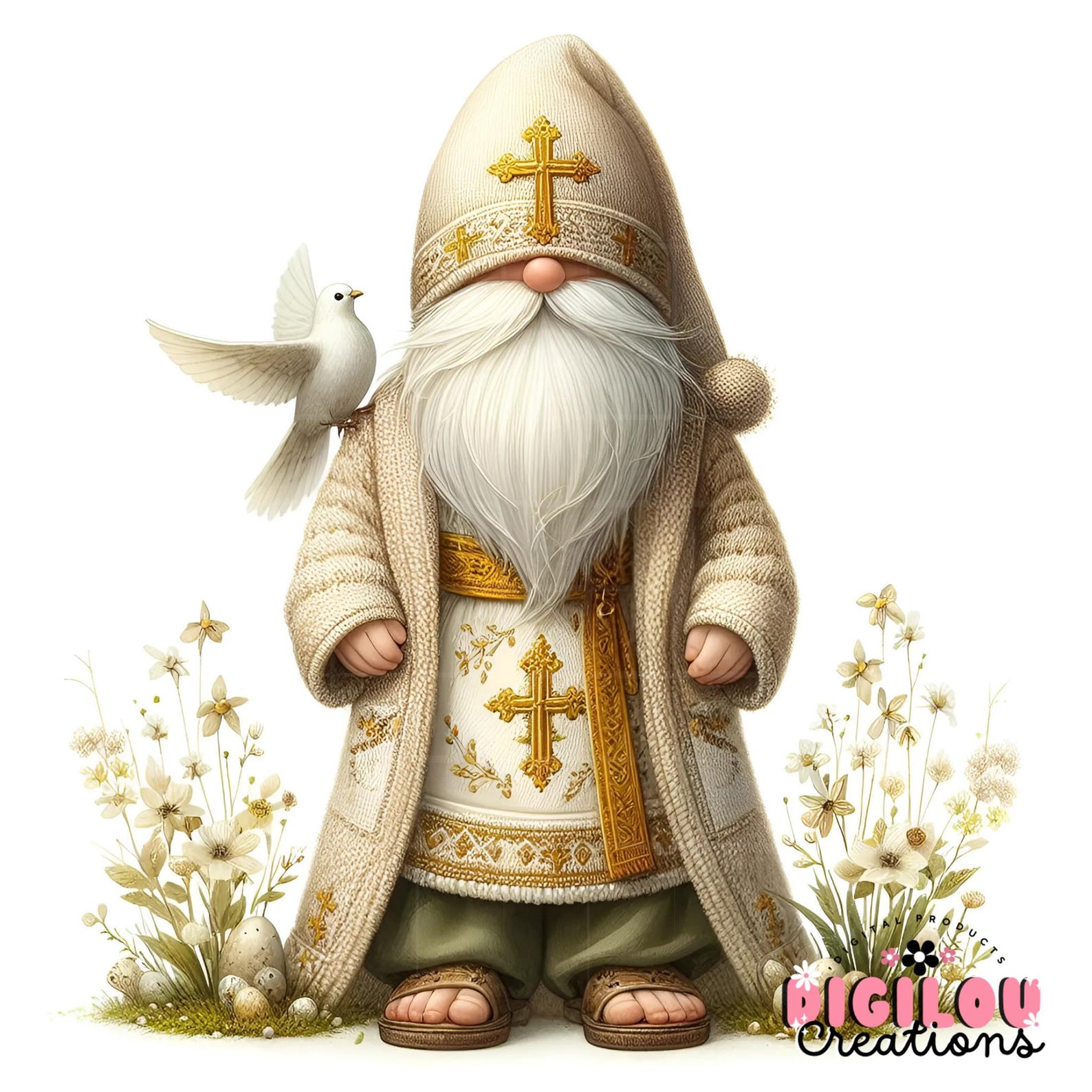 Religious Easter Clipart | Religious Gnome | Set of 10 High Quality 300 ...