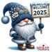 Watercolor Winter Gnome New Year Clipart 10 High-quality 300 DPI Jpegs ...