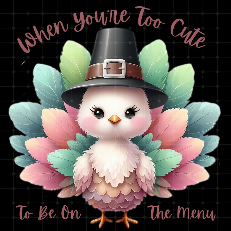 Thanksgiving Pastel Baby Turkey PNG Clipart, Thanksgiving Sublimation ...