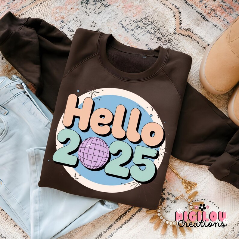 Hello 2025 PNG Clipart | Happy New Year Retro Design | Commercial Use ...