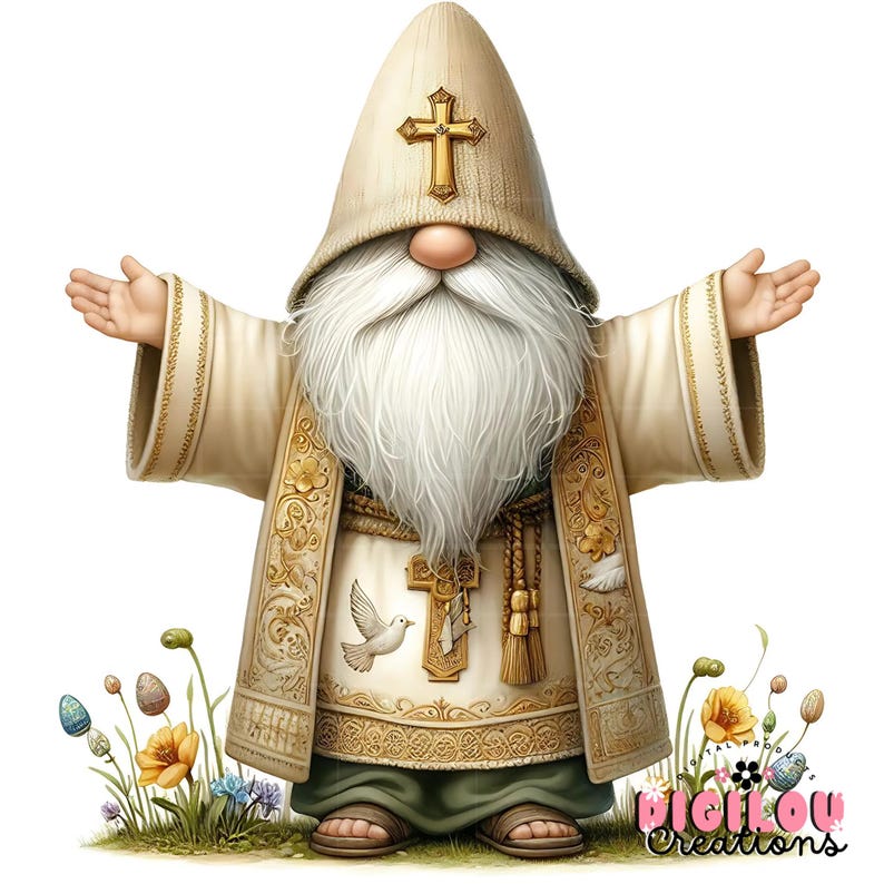 Religious Easter Clipart | Religious Gnome | Set of 10 High Quality 300 ...
