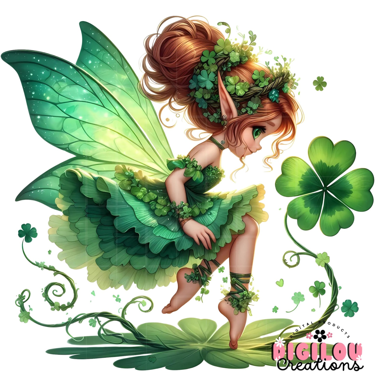 Saint Patrick Fairy Clipart | Shamrock Sprite Fairy Gnomes | Set of 10 ...