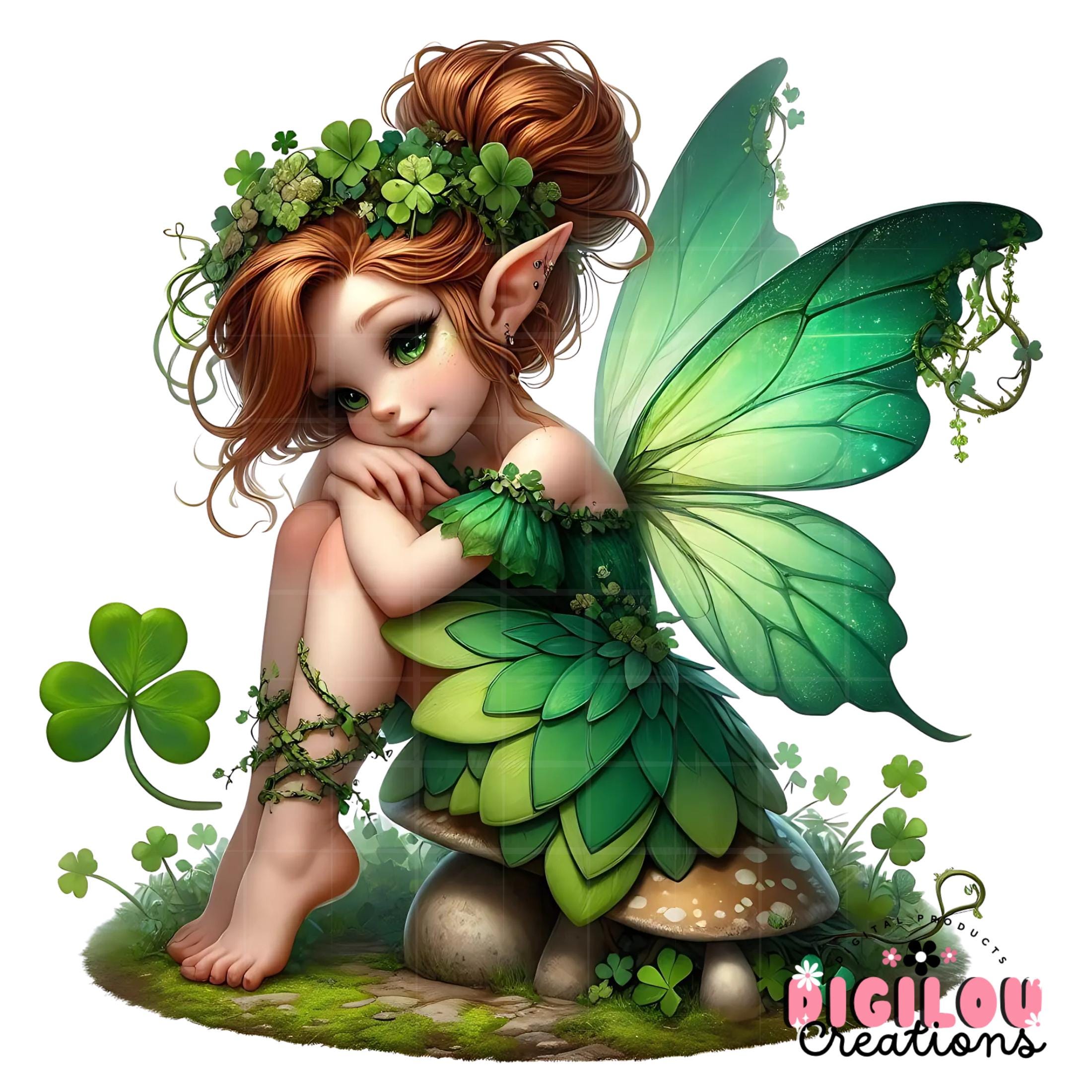 Saint Patrick Fairy Clipart | Shamrock Sprite Fairy Gnomes | Set of 10 ...