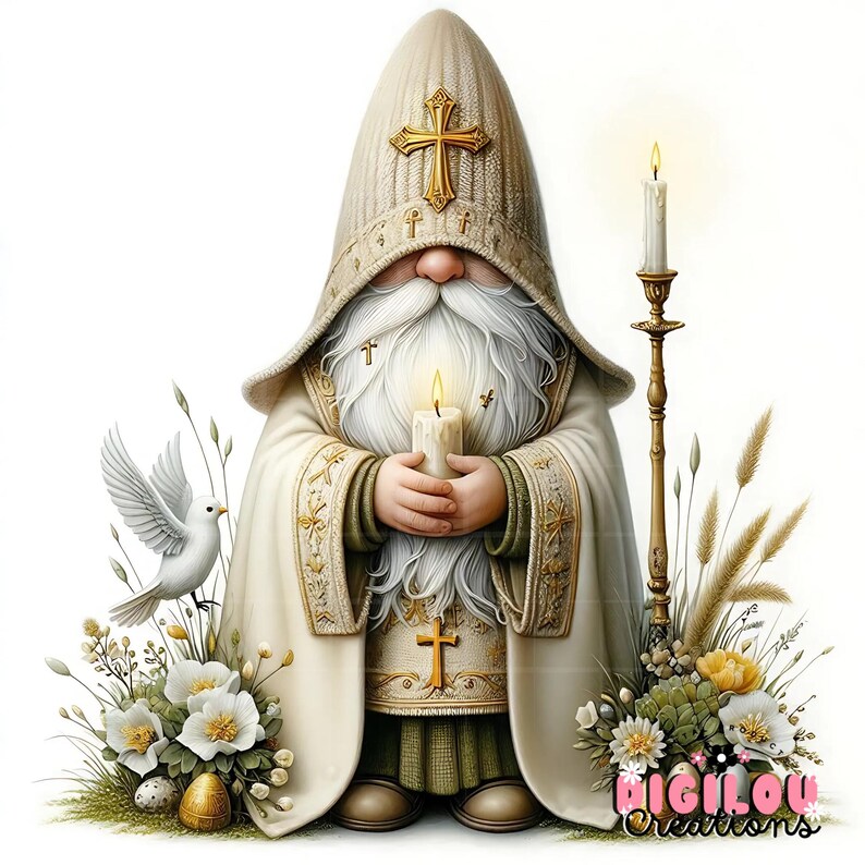 Religious Easter Clipart | Religious Gnome | Set of 10 High Quality 300 ...