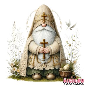 Religious Easter Clipart | Religious Gnome | Set of 10 High Quality 300 ...