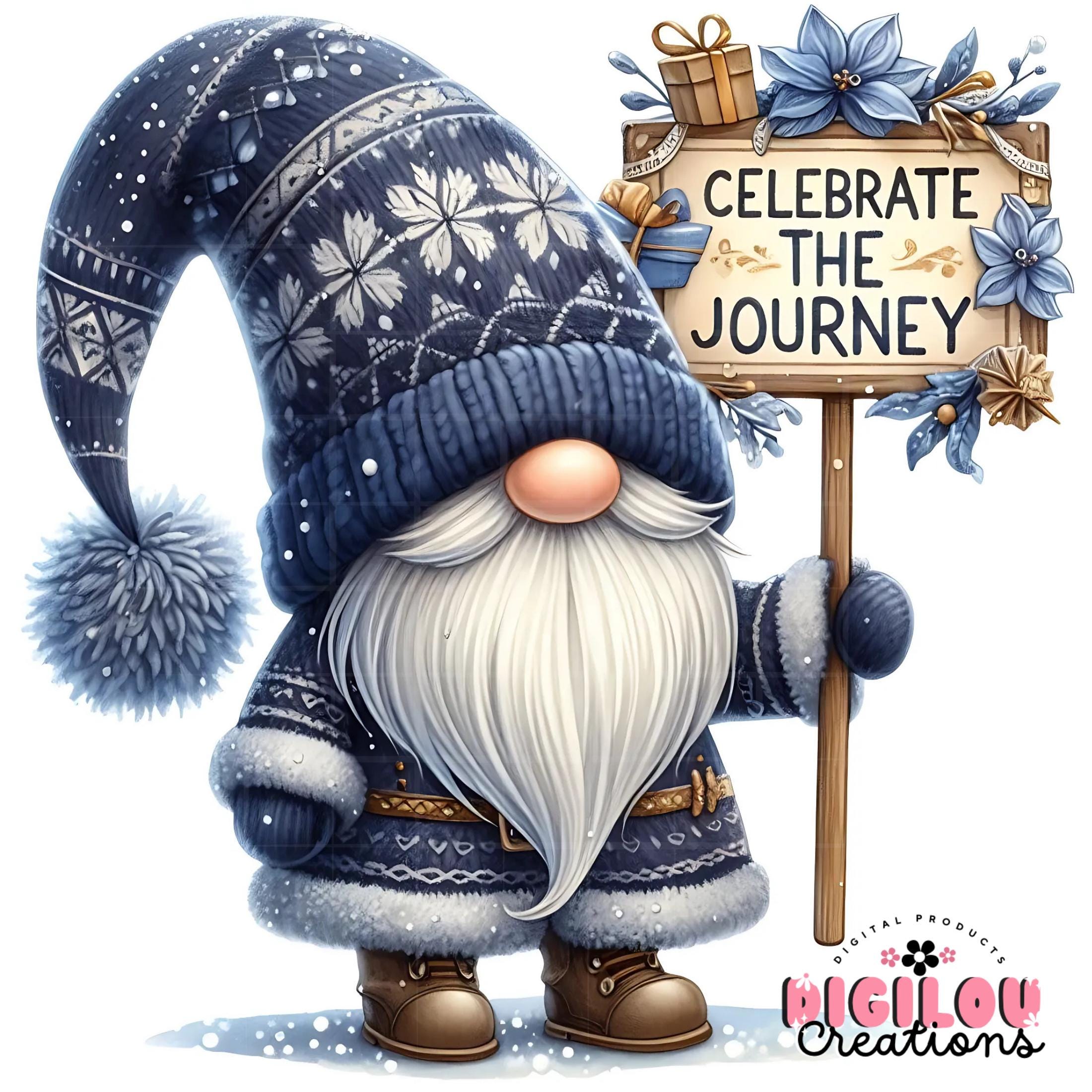 Watercolor Winter Gnome New Year Clipart 10 High-quality 300 DPI Jpegs ...