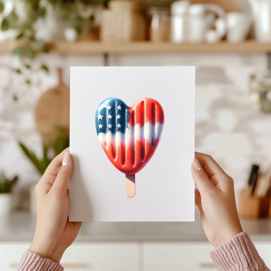 4th of July Popsicle Clipart Bundle – 10 Watercolor Patriotic Summer ...