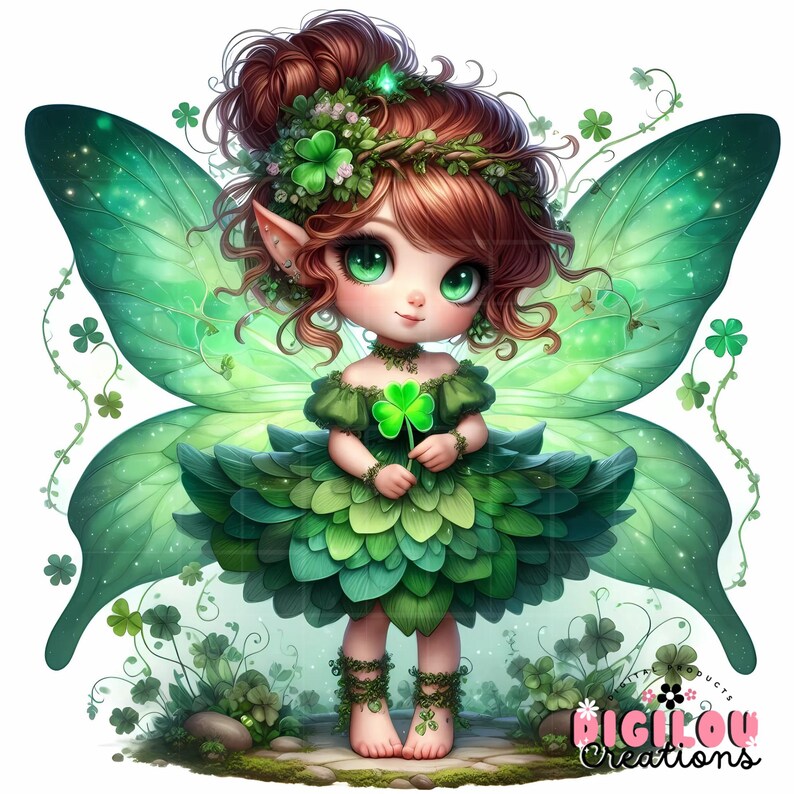 Saint Patrick Fairy Clipart | Shamrock Sprite Fairy Gnomes | Set of 10 ...