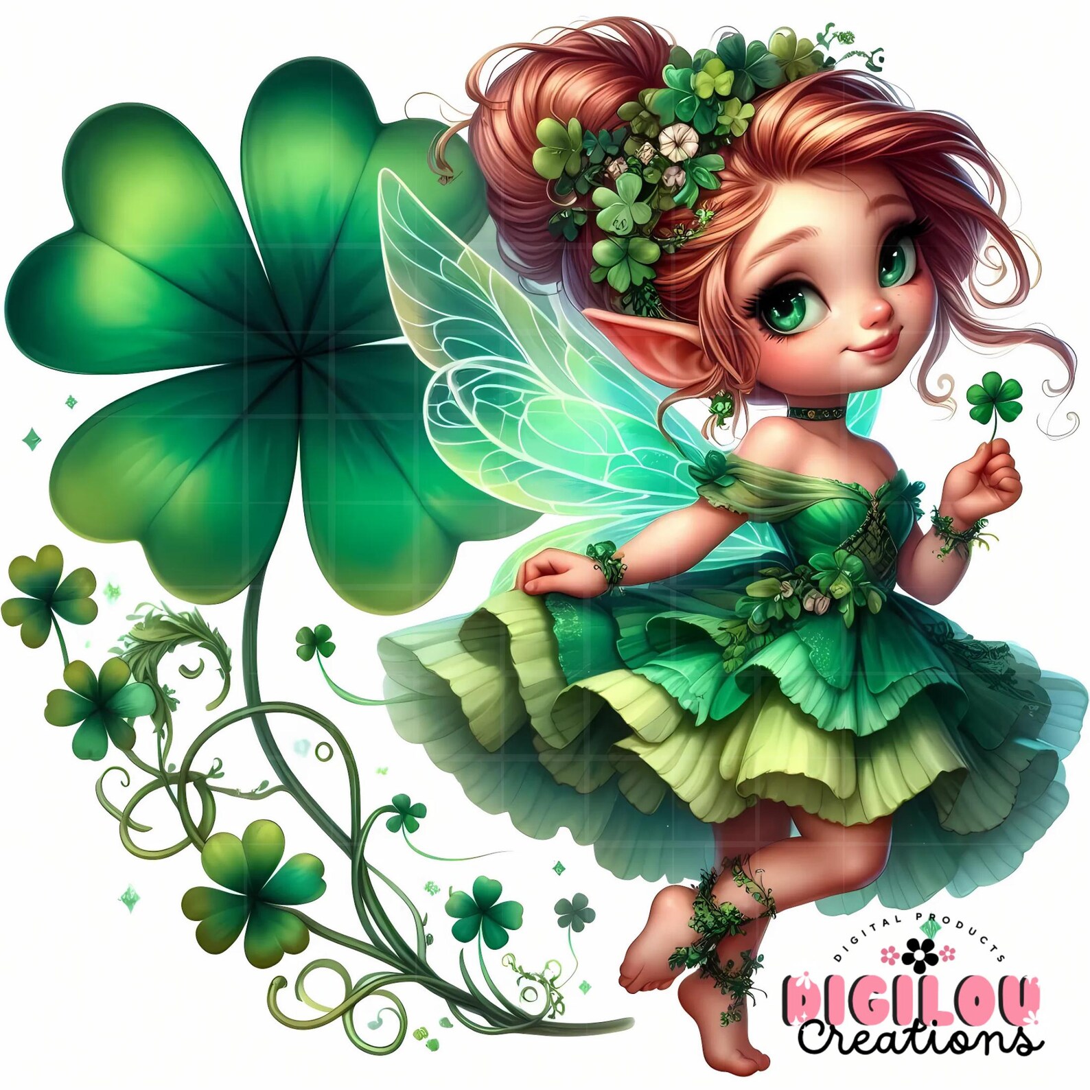 Saint Patrick Fairy Clipart | Shamrock Sprite Fairy Gnomes | Set of 10 ...