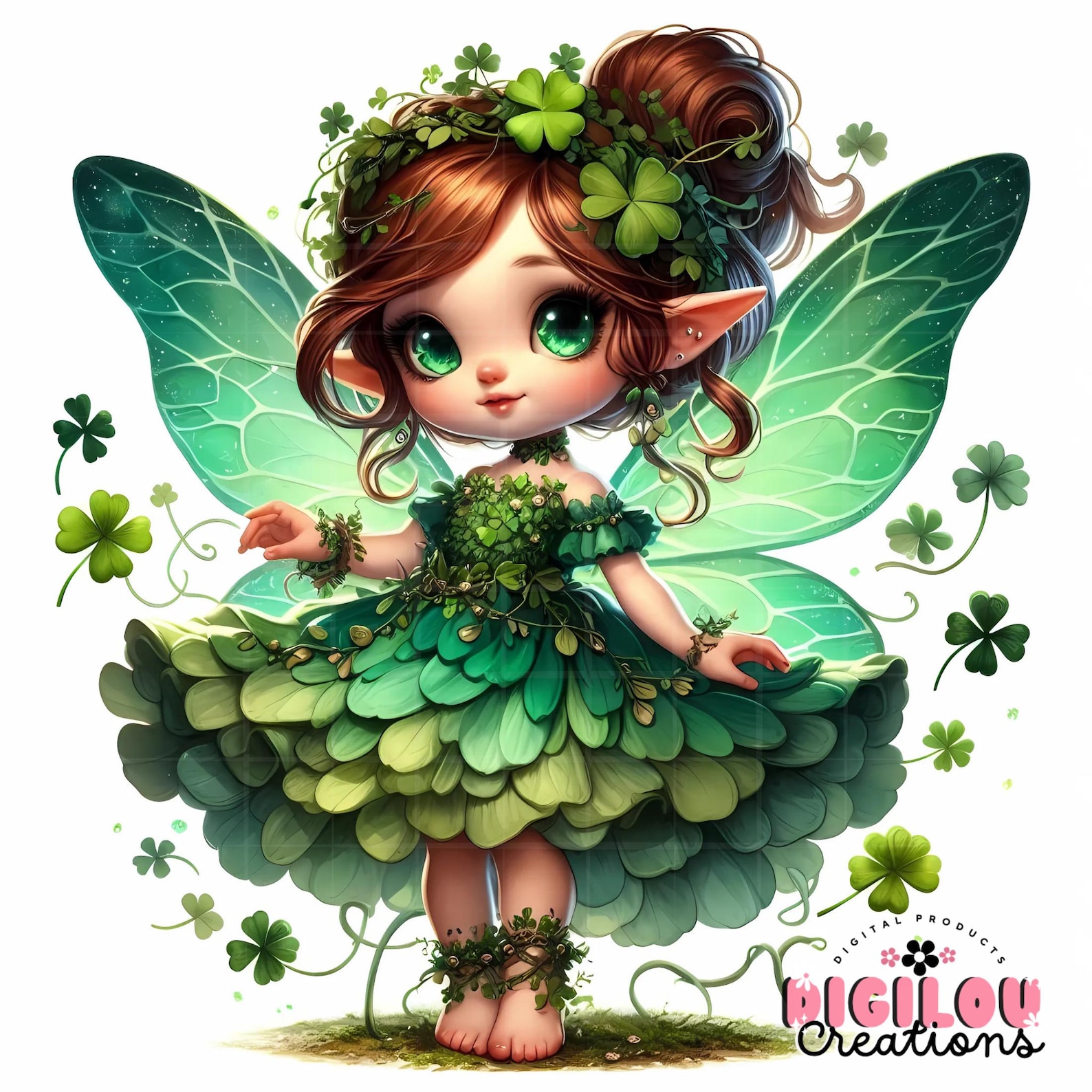 Saint Patrick Fairy Clipart | Shamrock Sprite Fairy Gnomes | Set of 10 ...