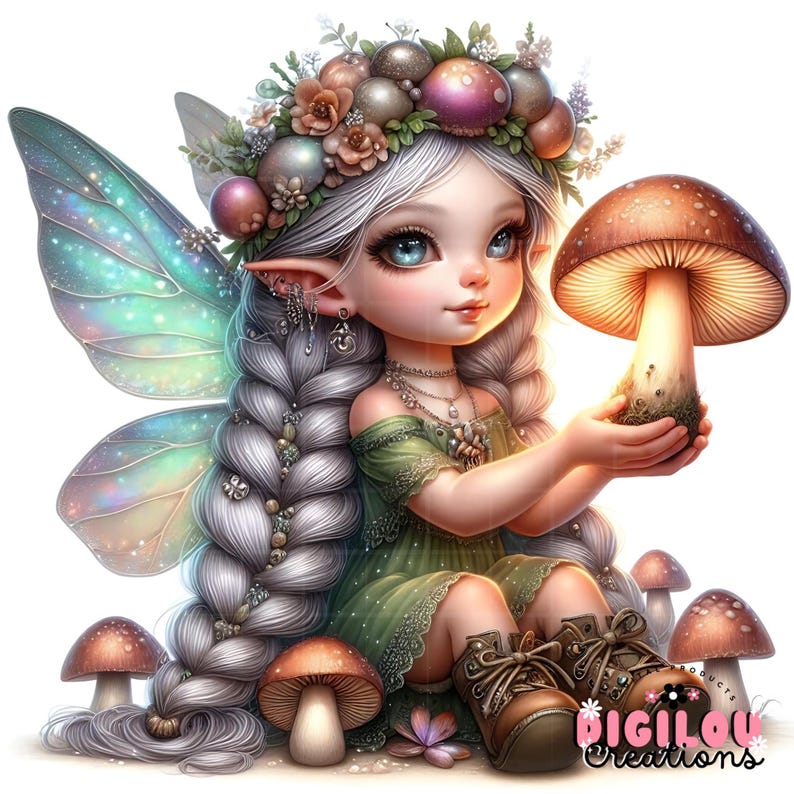 Watercolor Fairy Garden Gnome Clipart | 10 High-quality 300 DPI Jpegs ...