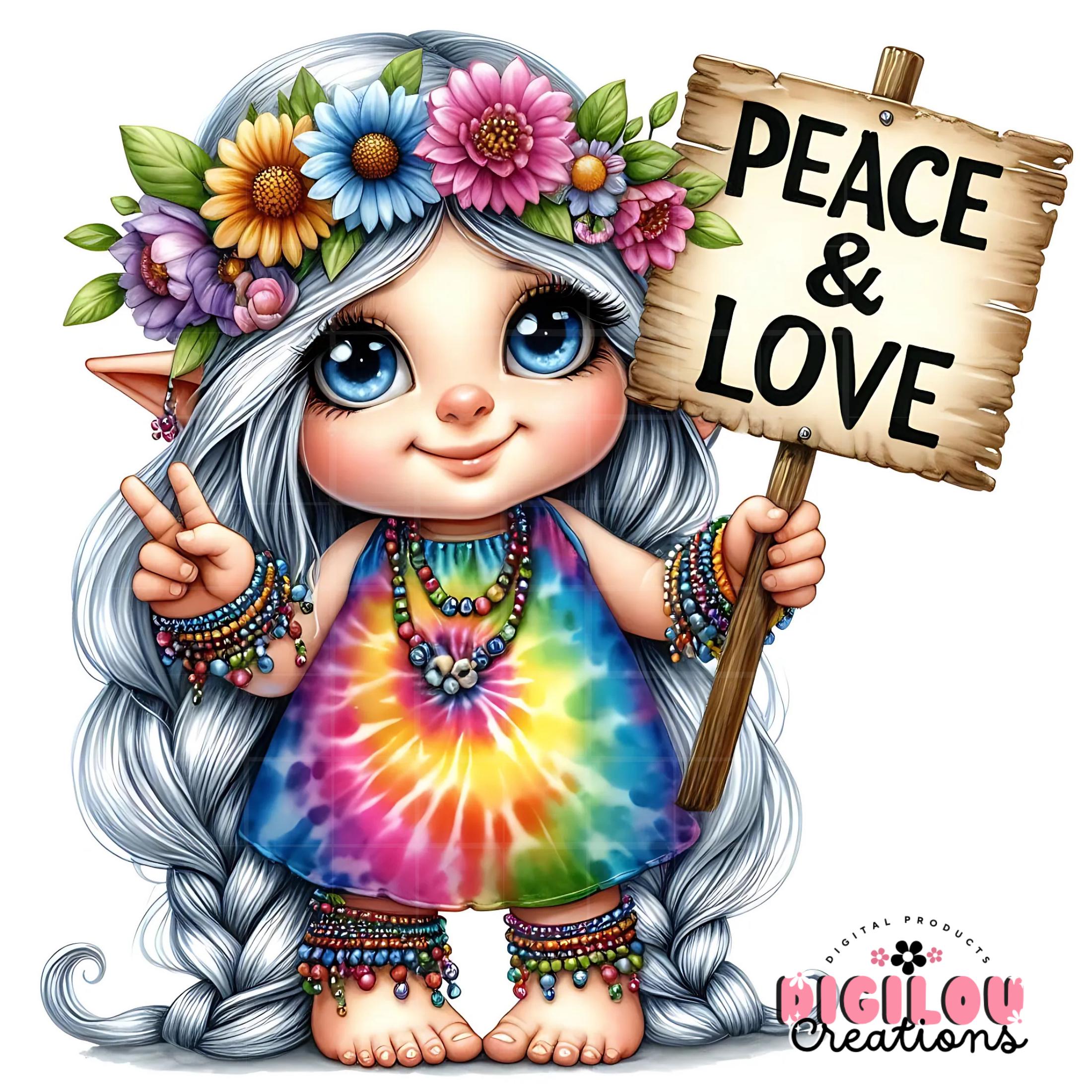 Groovy Hippie Gnome Clipart, Groovy Decor, 10 High-res Jpegs ...