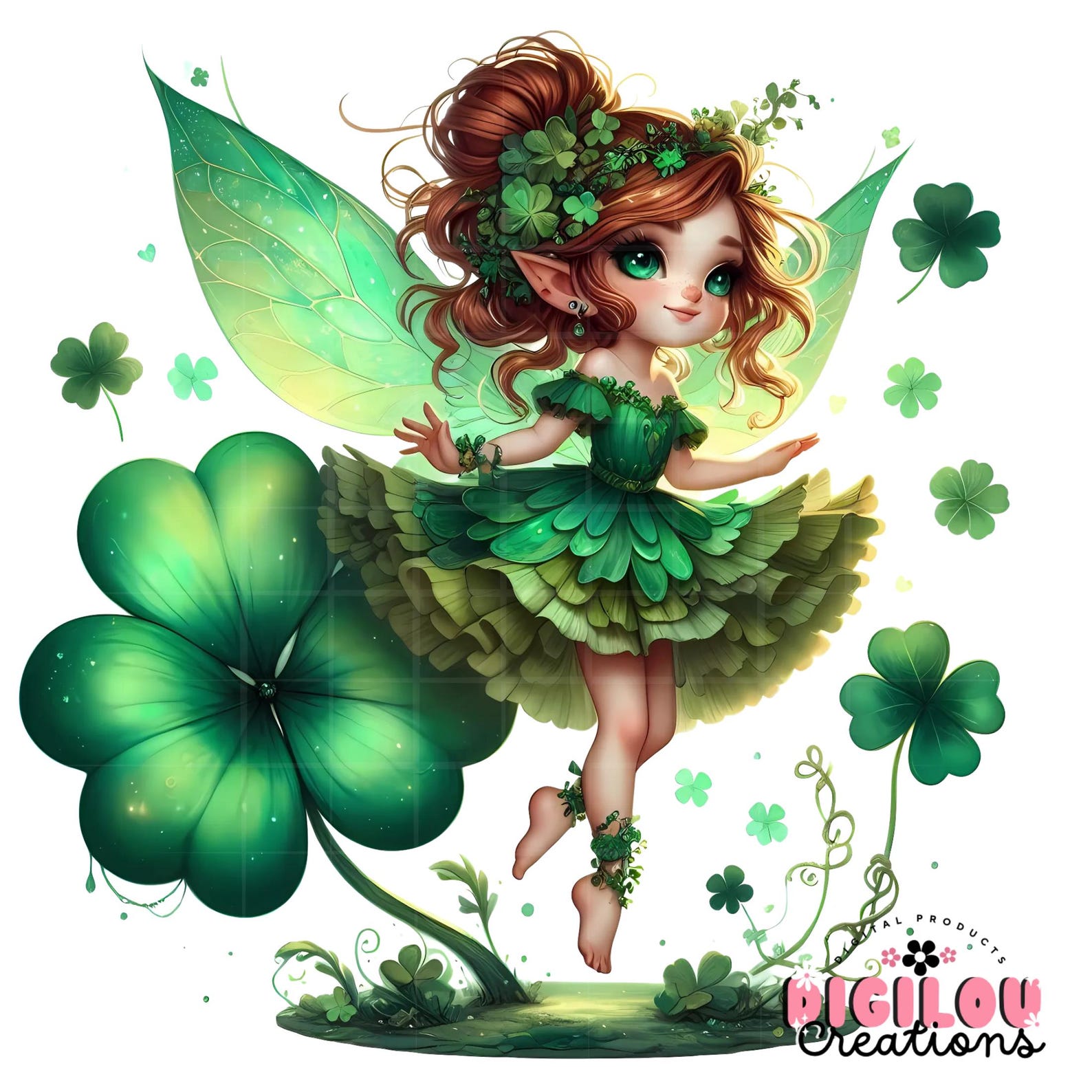 Saint Patrick Fairy Clipart | Shamrock Sprite Fairy Gnomes | Set of 10 ...