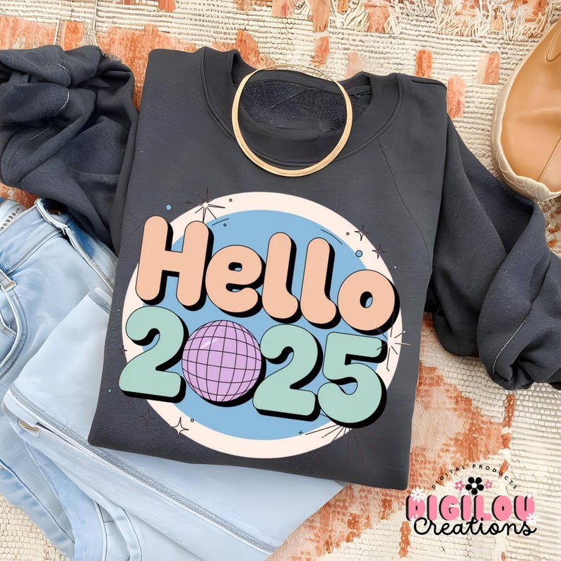 Hello 2025 PNG Clipart | Happy New Year Retro Design | Commercial Use ...
