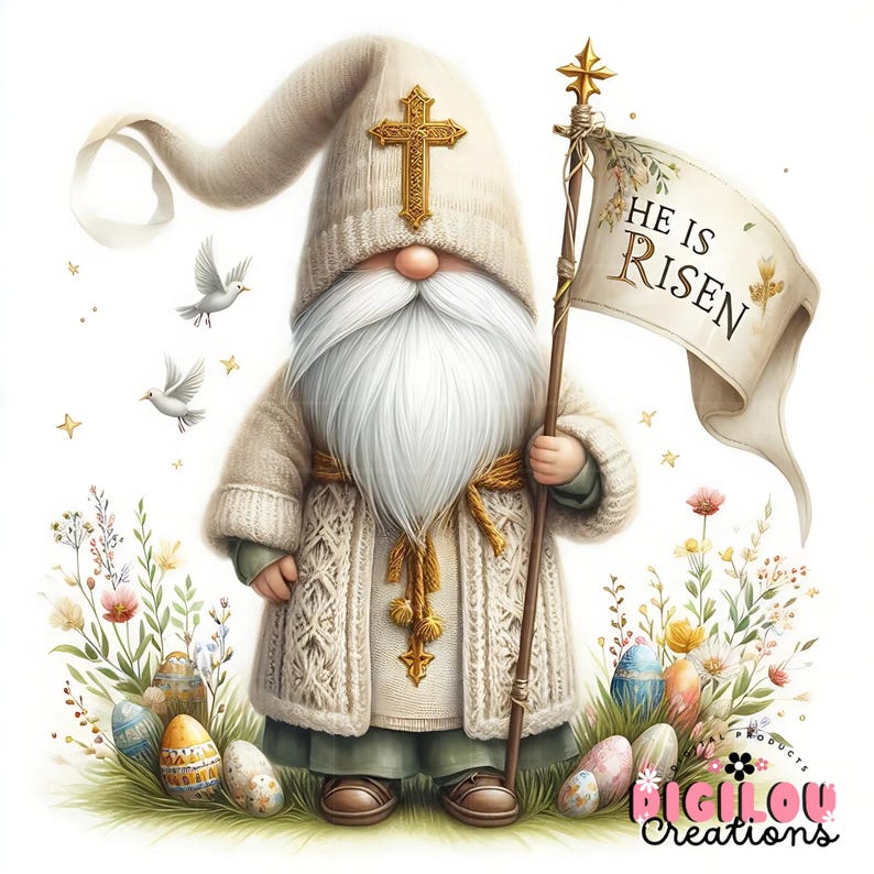 Religious Easter Clipart | Religious Gnome | Set of 10 High Quality 300 ...