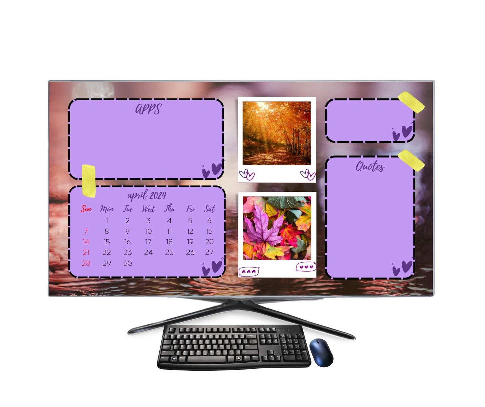 Desktop Wallpaper Template 2024, 2024 Editable Template Desktop ...