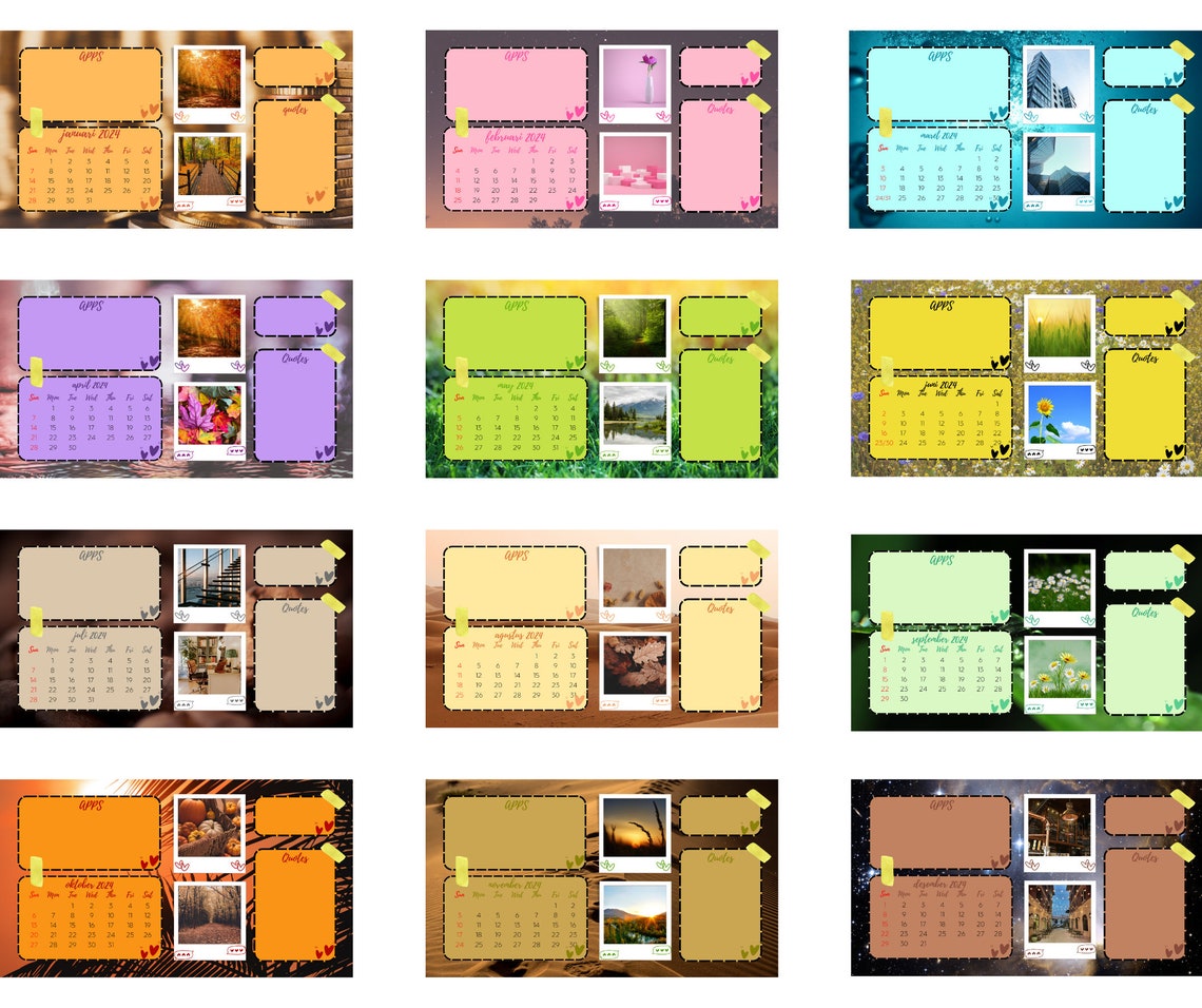 Desktop Wallpaper Template 2024, 2024 Editable Template Desktop ...