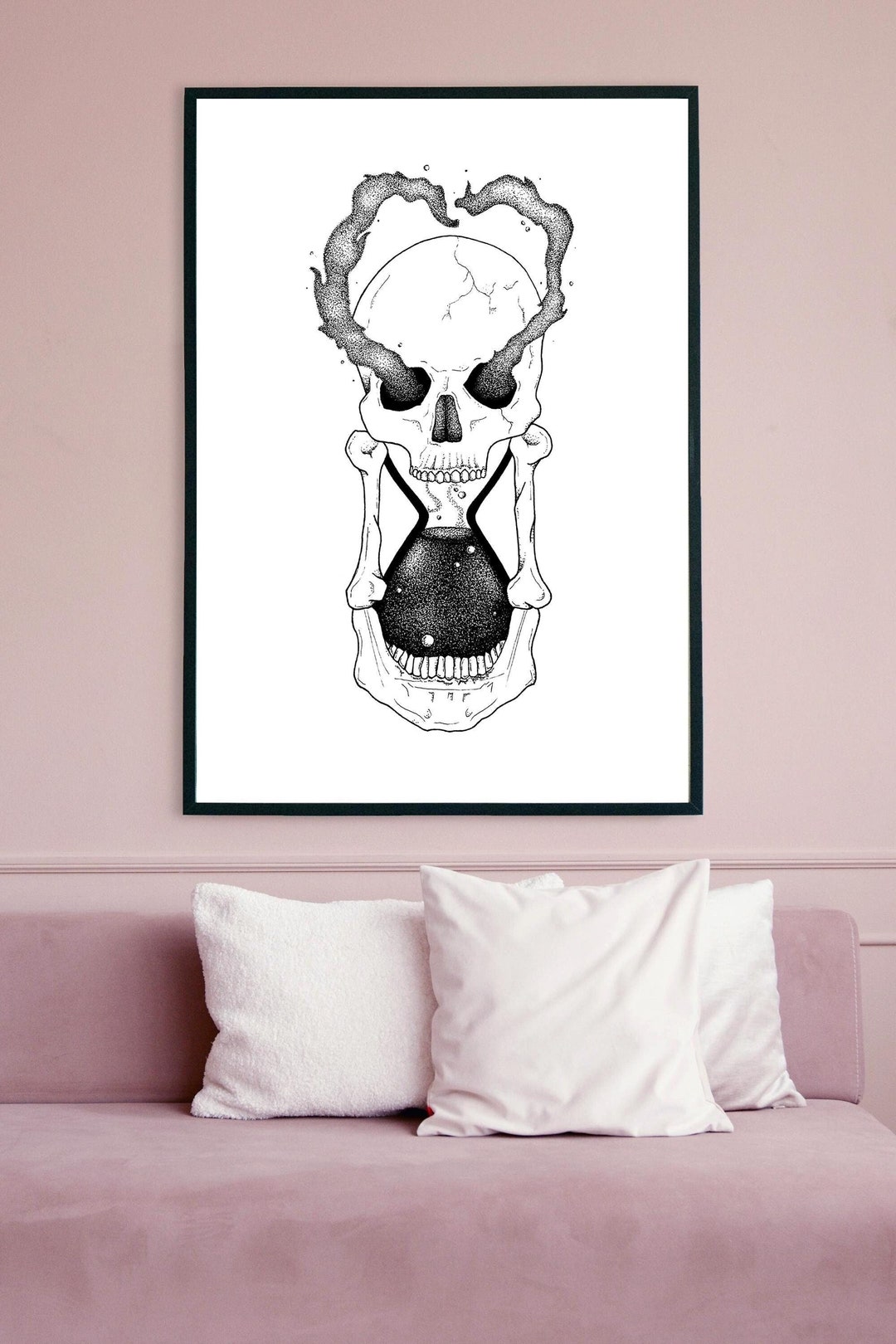 Skull Hourglass Love Potion | Large Print | Digital Art | Handmade ...