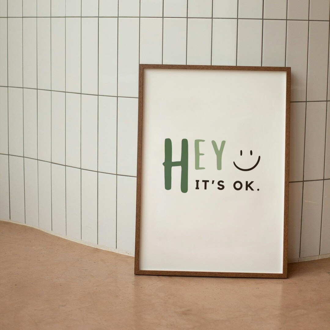 It's Ok Poster,modern Wall Art , Love Quote , Printable Art,maximalist ...
