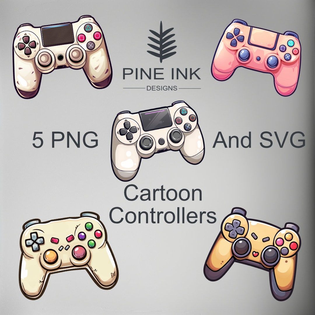 Cartoon Game Controller SVG and PNG Artwork Transparent High Quality ...