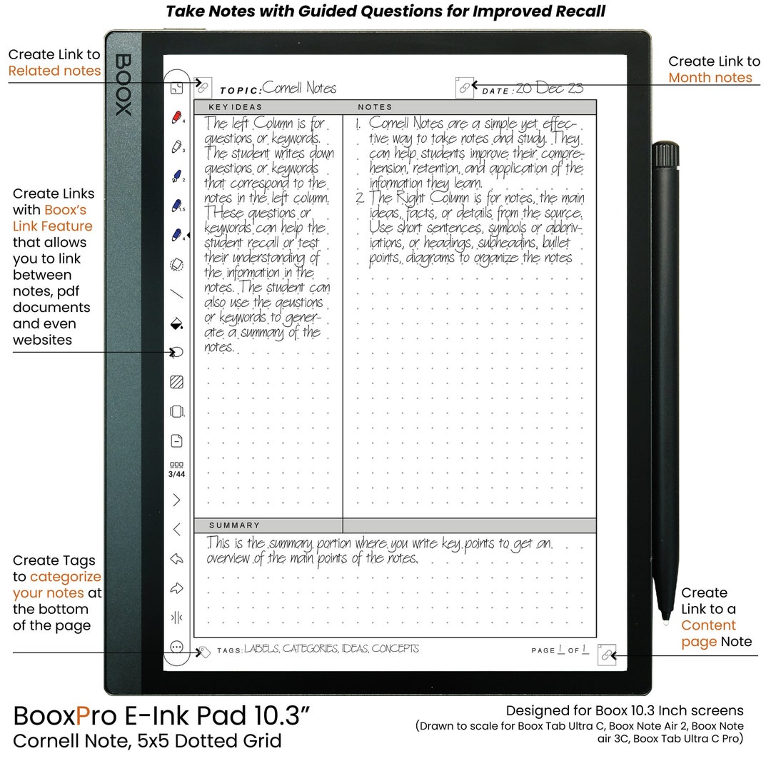 Onyx Boox 22-in-1 E-ink Pad Bundle Dynamic PNG Custom Templates for 10. ...