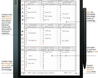 Onyx Boox 22-in-1 E-ink Pad Bundle Dynamic PNG Custom Templates for 7.8 ...