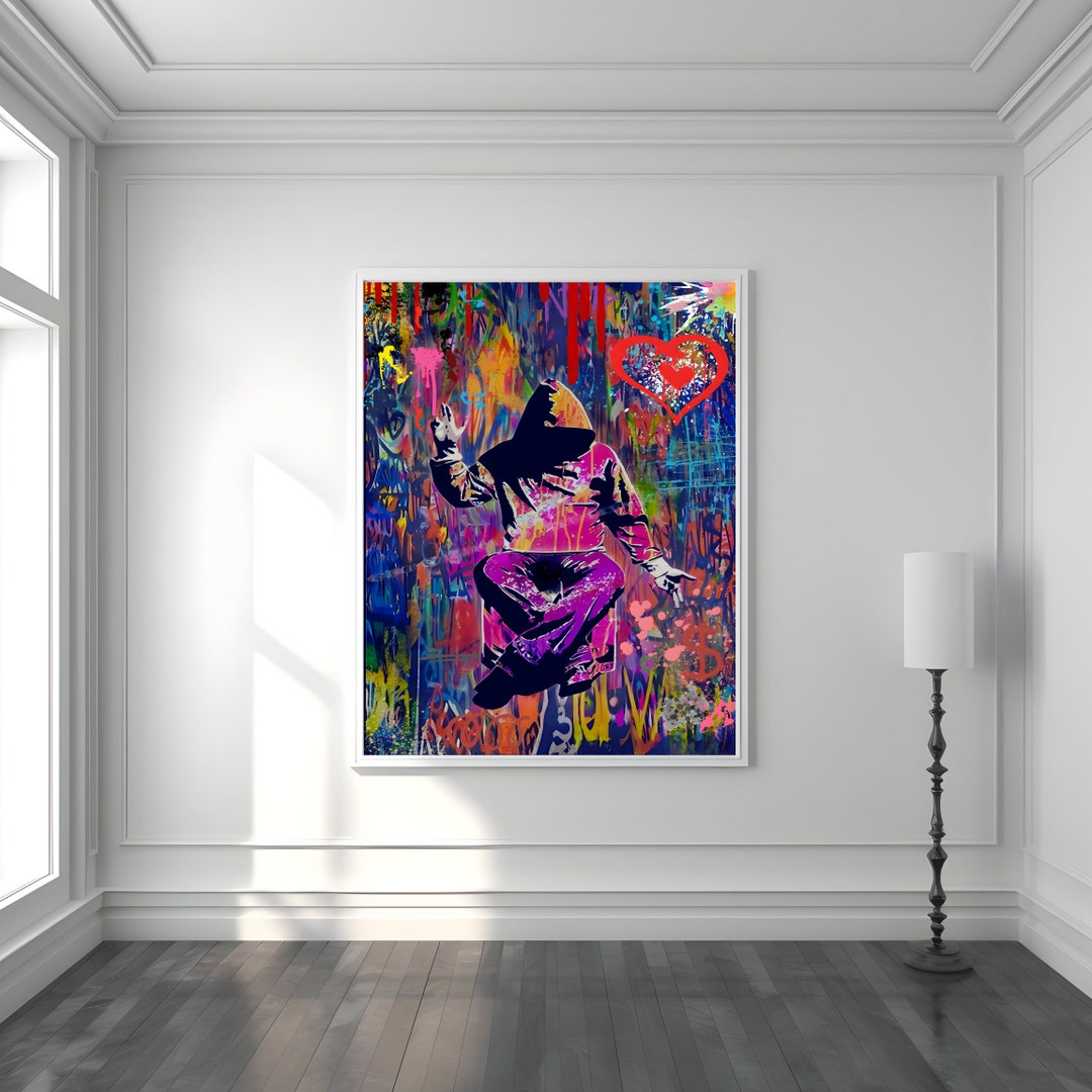 Wall Art Set of 1,graffiti Poster,street Pop Art,framed Print,printed ...