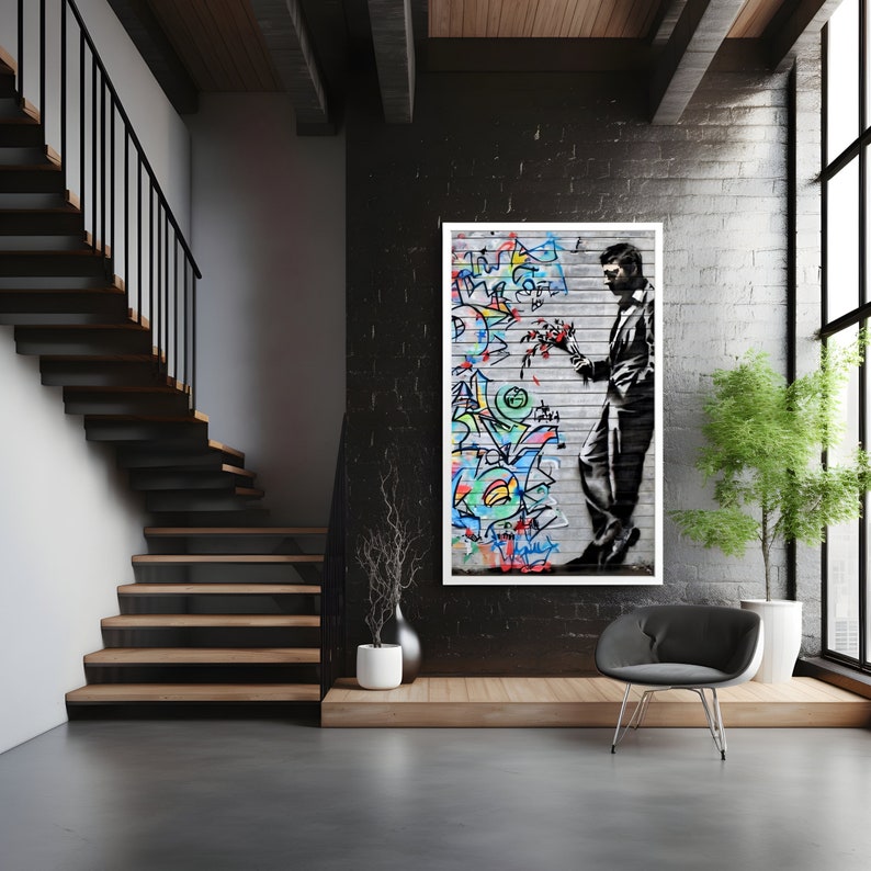 Wall Art Set of 6,graffiti Poster,street Pop Art,framed Print,printed ...