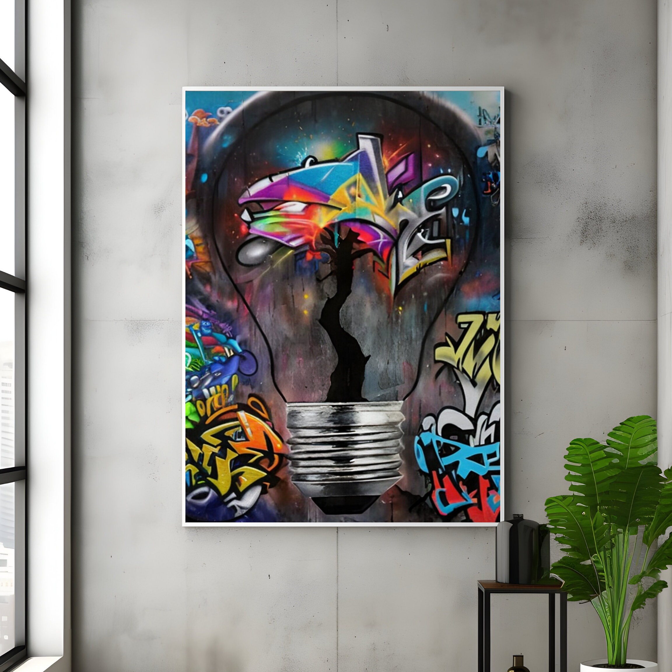 Wall Art Set of 6,graffiti Poster,street Pop Art,framed Print,printed ...