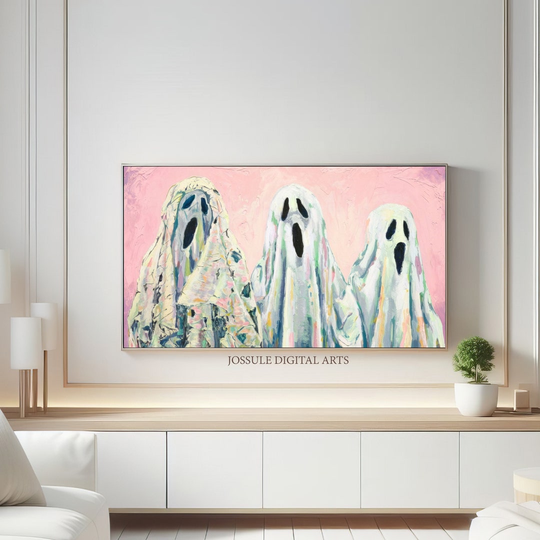 Halloween Ghosts Oil Painting Frame Tv Art, Ghosts Samsung Tv Art ...