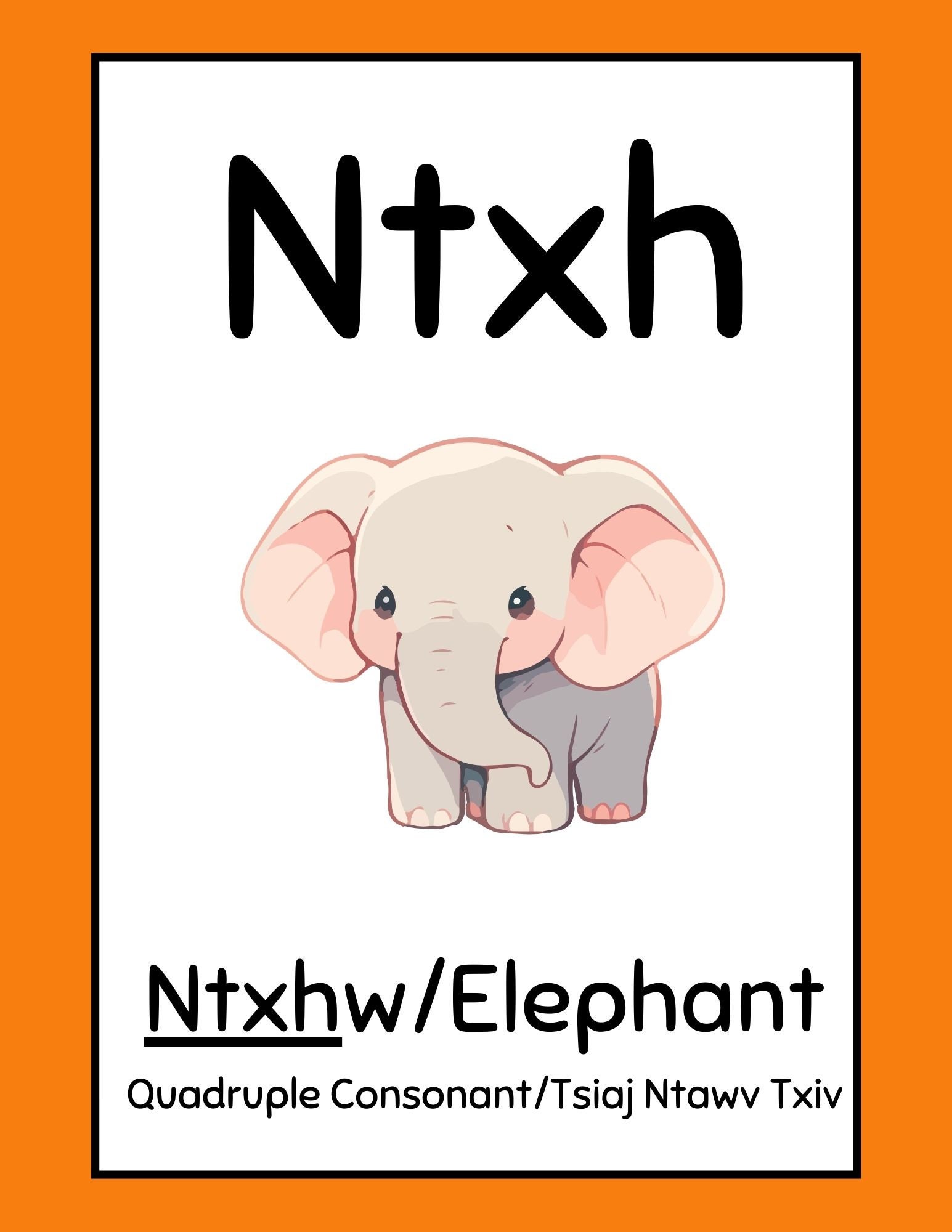 Hmong Triple and Quadruple Consonants Flash Cards Learning - Etsy