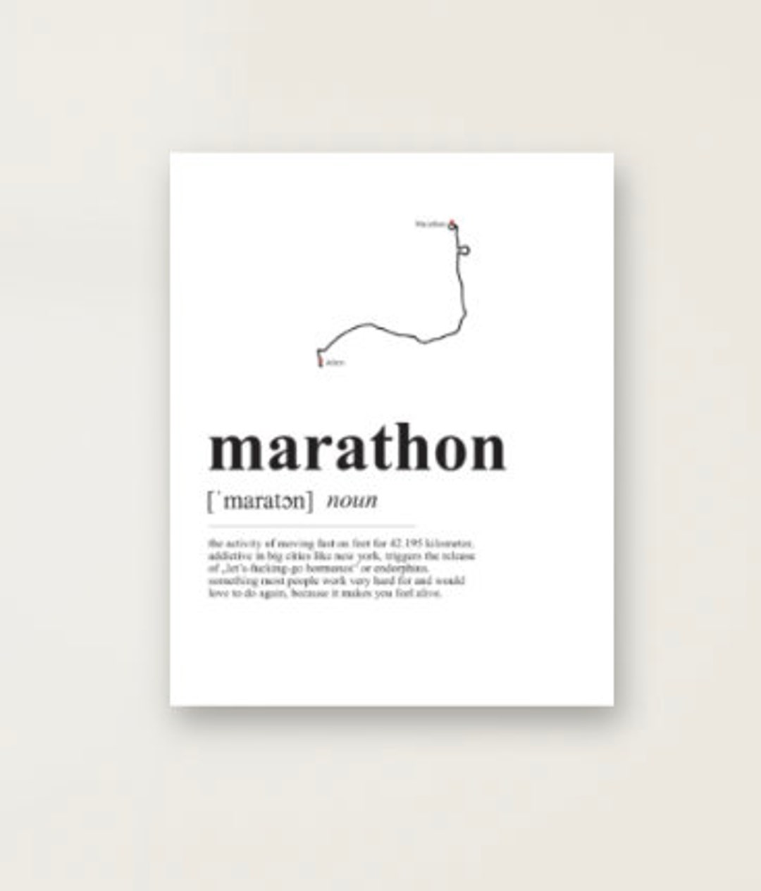 The Marathon Poster - Etsy
