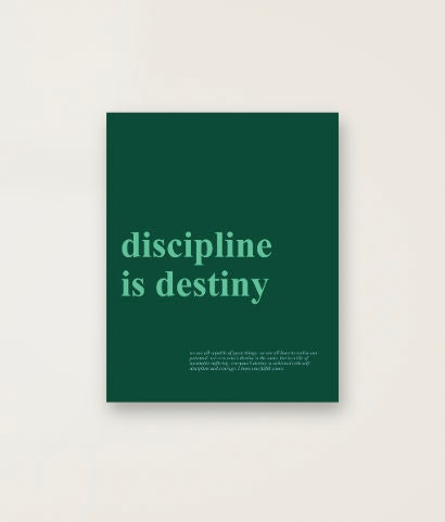 The Wall Wisdom Poster: Discipline is Destiny - Etsy