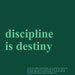 The Wall Wisdom Poster: Discipline is Destiny - Etsy