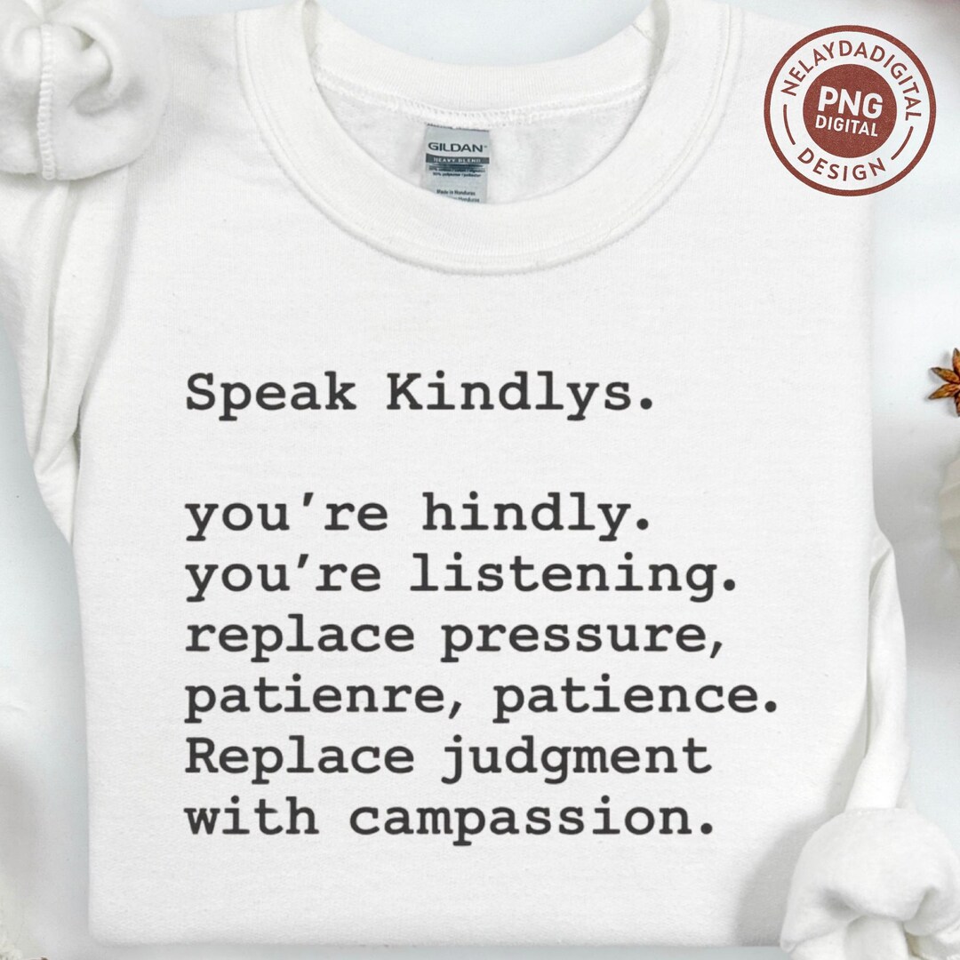 Speak Kindly Quote SVG PNG JPG Non Transparent | Self Compassion Mental ...