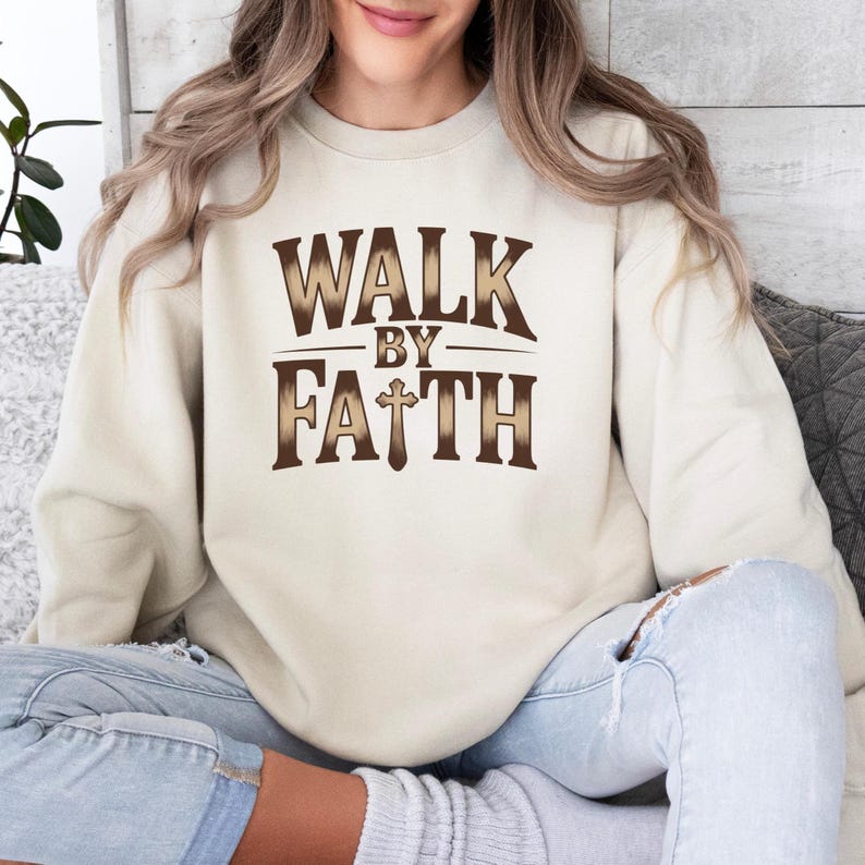 Walk by Faith Christian Quote PNG SVG | Non-transparent Motivational ...
