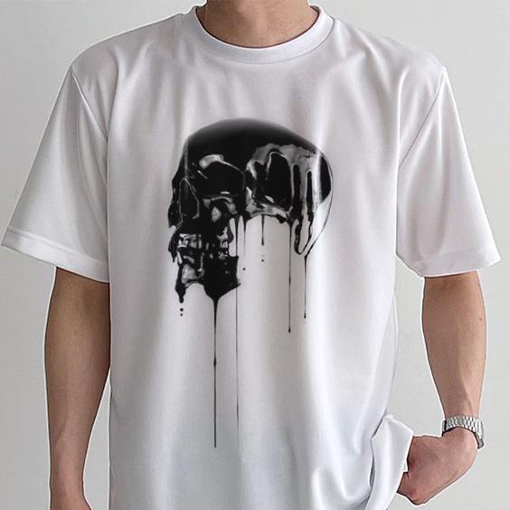 Dripping Skull Vintage Graphic Shirt Skeleton Y2k Goth Retro Tee 2000s ...