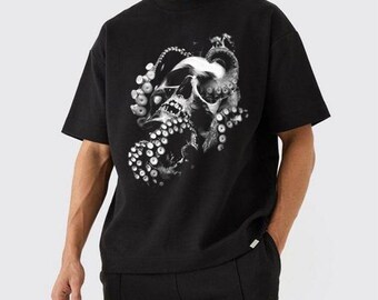 Dripping Skull Vintage Graphic Shirt Skeleton Y2k Goth Retro Tee 2000s ...
