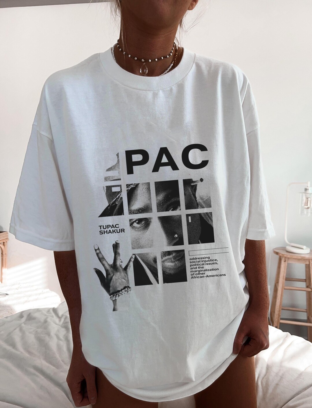 TUPAC - Leaning Pose With Signature Unisex Tee- 2pac Shirt, Rap, 1990s ...