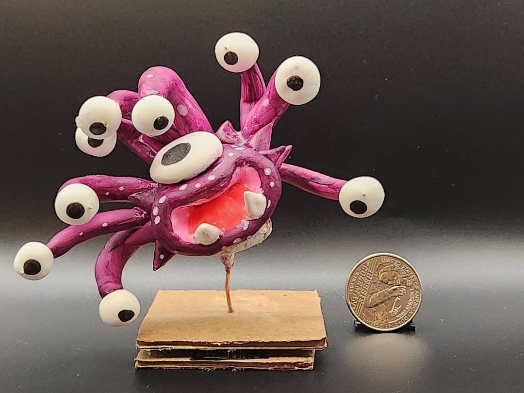 Beholder Eye Monster Figurine Fantasy Creature Sculpture - Etsy