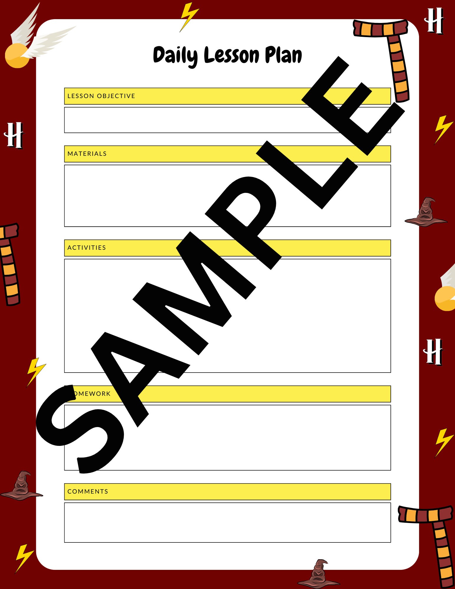 Teacher Planner Instant Download! HP - Etsy