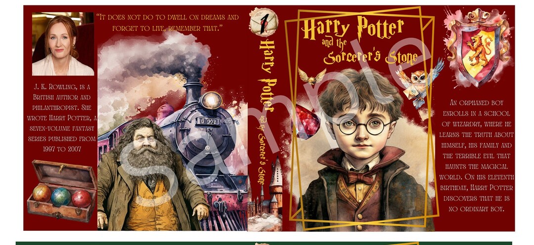 HP Book 1-7 Plus Cursed Child Dust Jackets Digital Download - Etsy