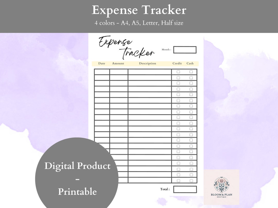 Expense Tracker, Expense Tracking - Etsy