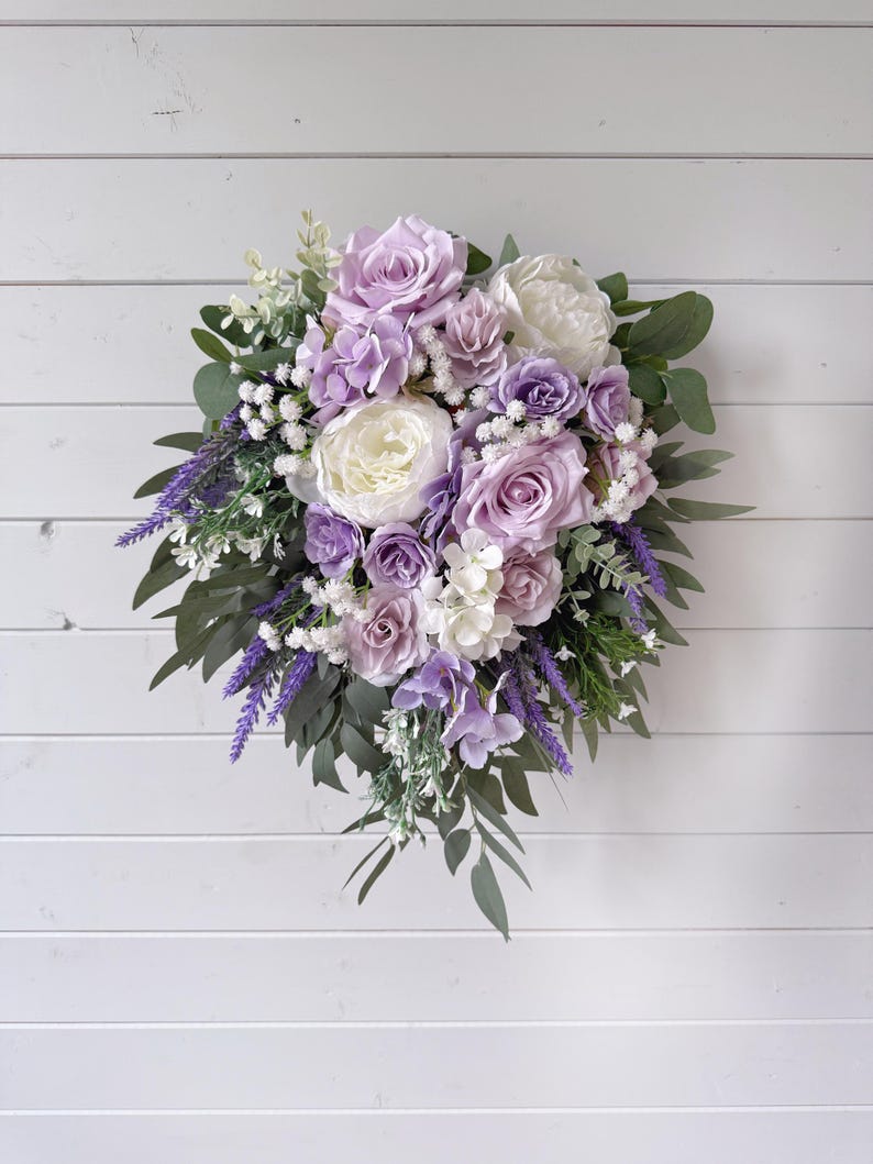 Cascading Bouquet, Lilac Bridal Bouquet, Bridal Bouquet, Wedding ...