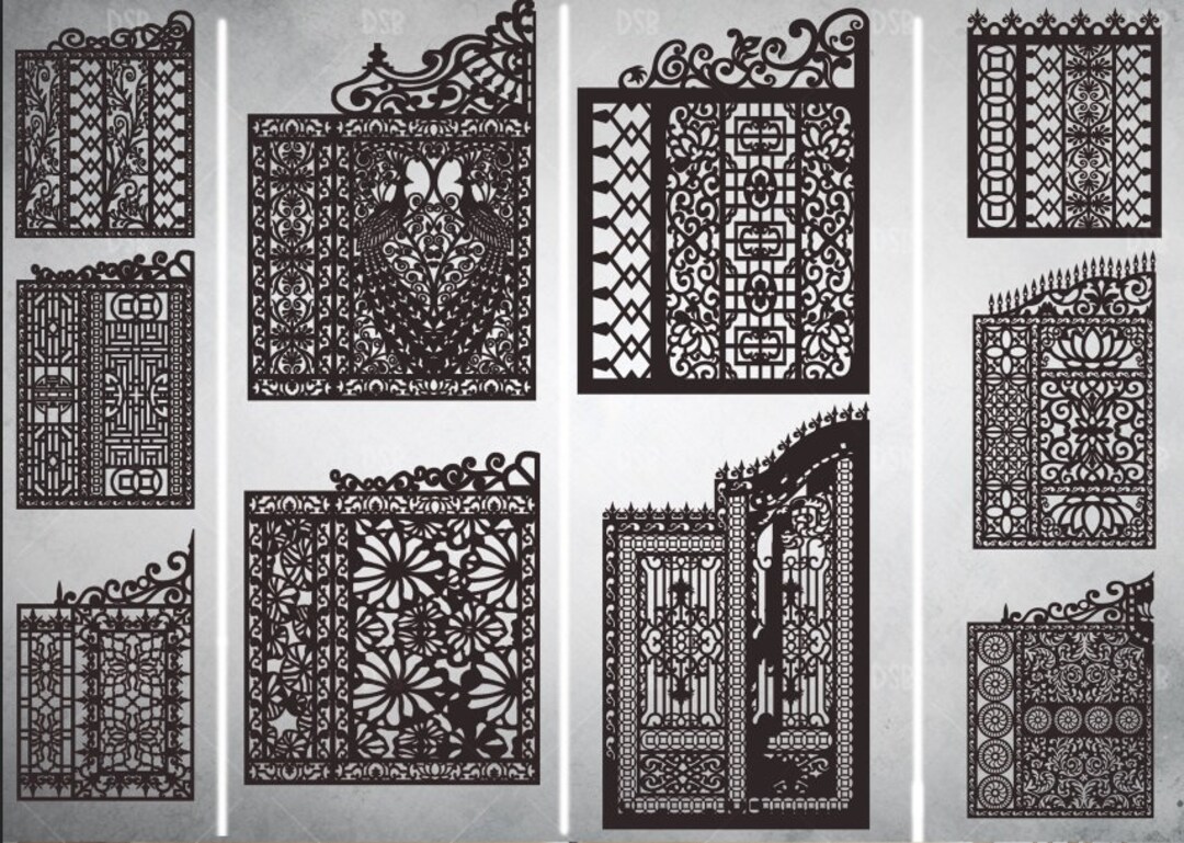 22 dxfdwgaicdr Gate Files CNC Gates Custom Gate - Etsy