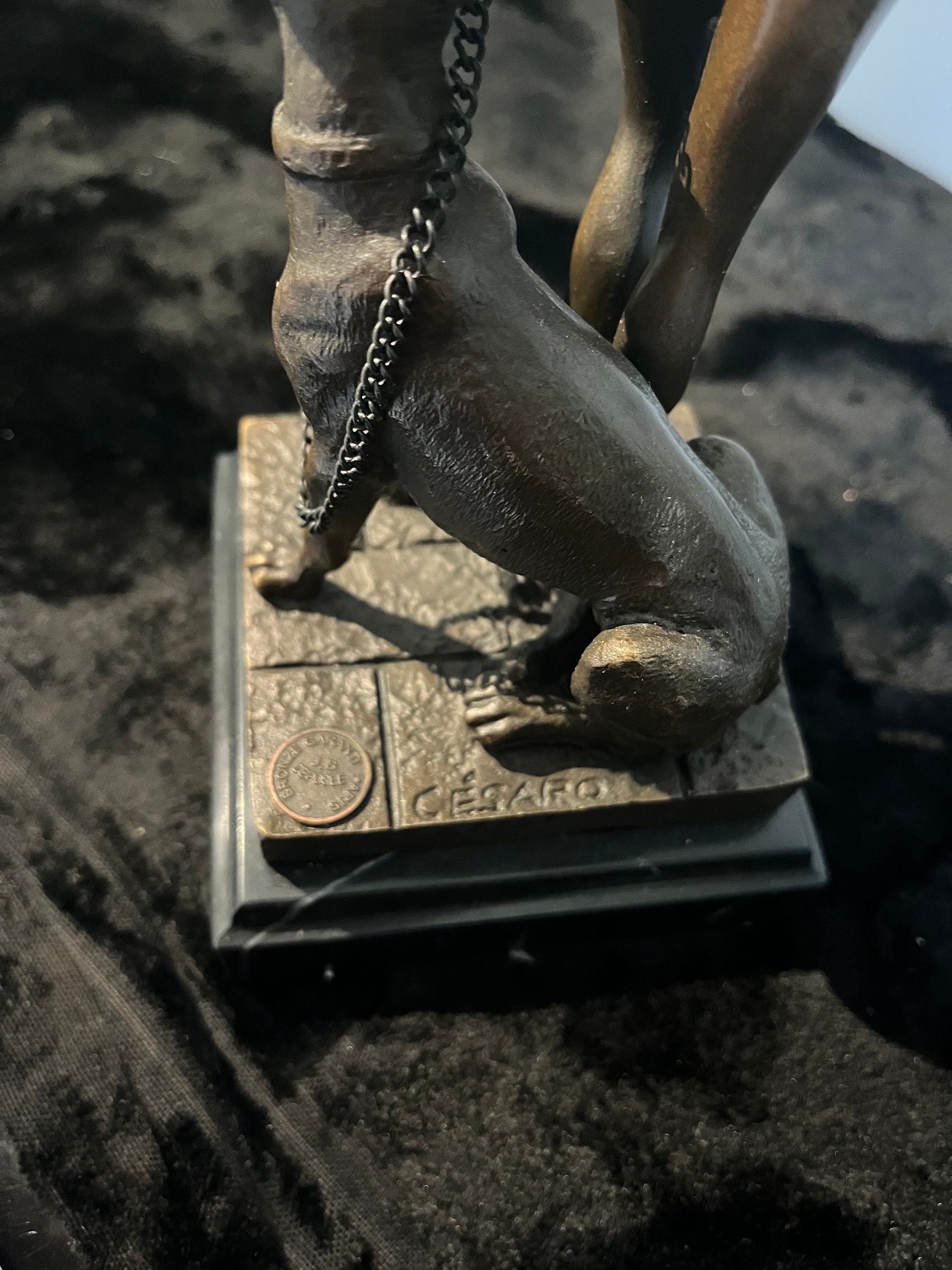 Bronze Statue of Cleopatra With Dog on Marble - Etsy