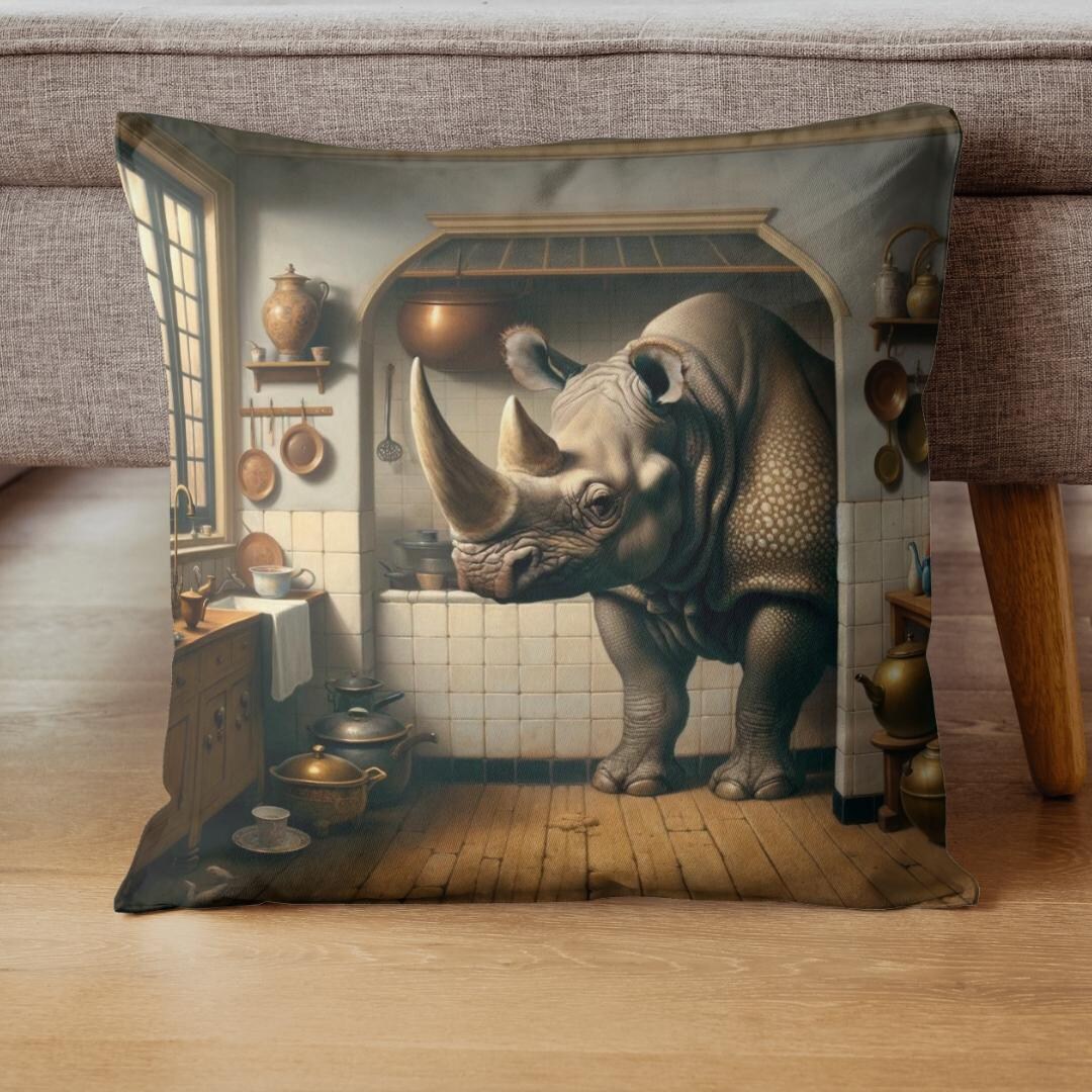 Rhinoceros in the Kitchen High-resolution PNG, SVG and PDF Print File ...