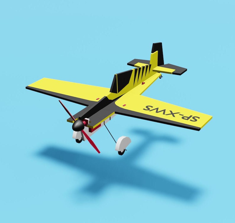 Profile RC Trainer Plane, Simple 3D Flyer, "x-wasp" - Etsy